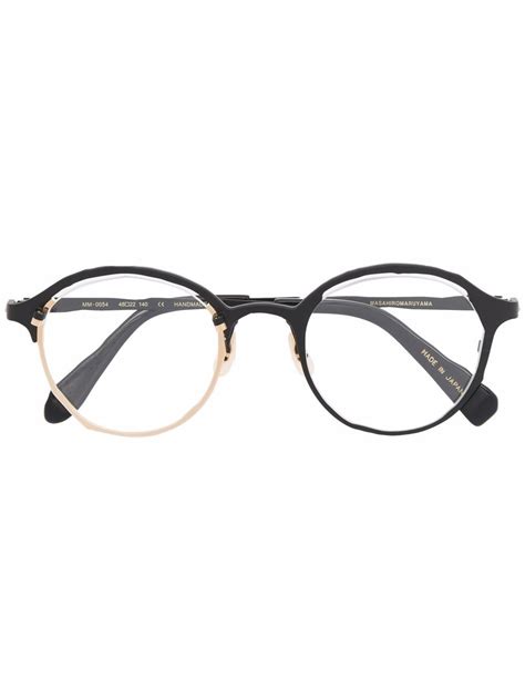 Masahiromaruyama Round Frame Two Tone Glasses Smart Closet