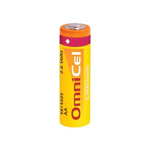 Omnicel Er14505 3 6v 2400mah Aa Lithium Button Top Battery