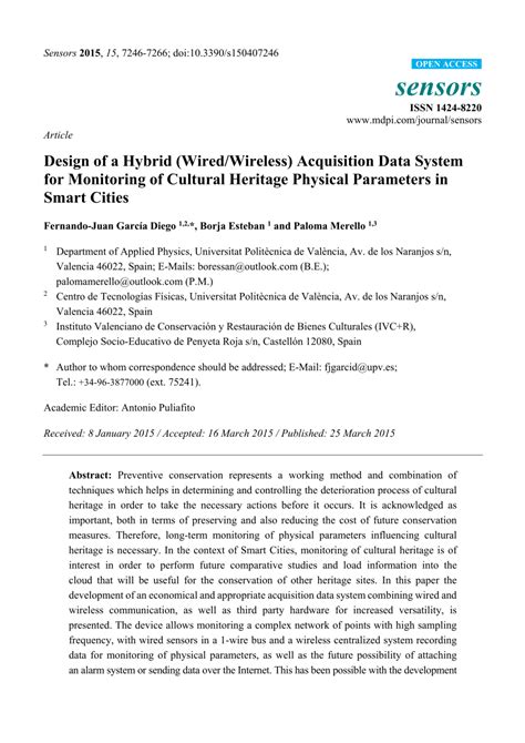 Full Article Design Of A Hybrid Wired Wireless Acquisition Data System For Monitoring Of