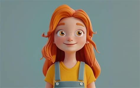 Premium Photo Fun 3D Illustration Of A Cartoon Teenage Girl No Text