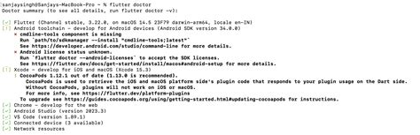 setting up flutter and building a small application on macos