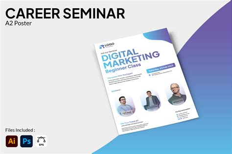 Career Seminar Poster Template Graphic By Streakside · Creative Fabrica