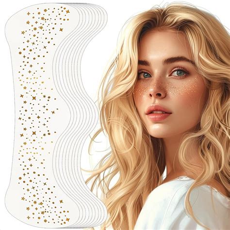 Glitter Freckles Face Tattoo 10pcs Glitter Freckles For Face Gold