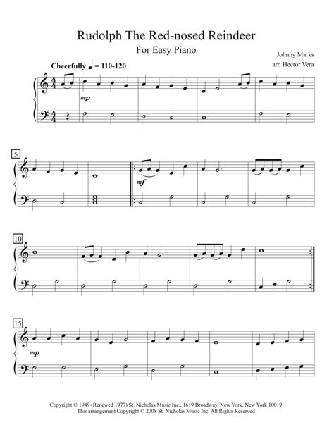 Rudolph The Red Nosed Reindeer Arr Hector Vera By John Denver Sheet