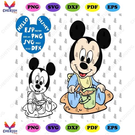 Disney Mickey Mouse Babies Clipart Disney Cut Files Mouse Die Cuts
