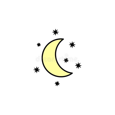 月线彩色图标 符号和符号可用于白色背景上的web徽标移动应用uiux 向量例证 插画 包括有 工作室 万圣节 238472243