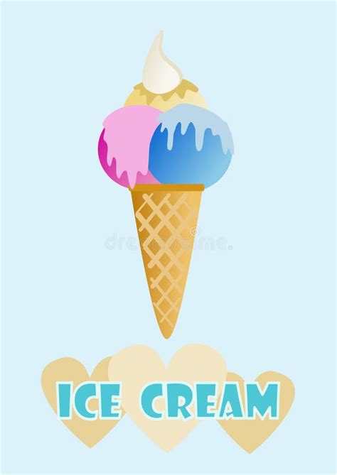 I Love Sweet Ice Cream Stock Vector Illustration Of Greedy 254557863