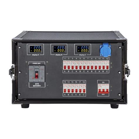 Electrical Stage 3 Phase 96ch Main Input Camlock With 16amp Connectors Rack Power Distribution