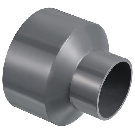 Uxcell 110x63mm Pvc Reducer Pipe Fitting Straight Coupling Connector Gray