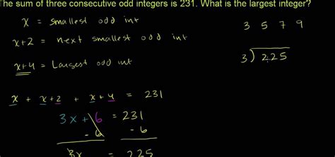 How To Find The Sum Of Consecutive Odd Integers In Math Math