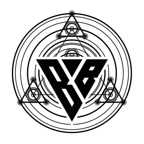 Premium Vector B B Monogram Letter Logo With Triangle Shape Design Template With Sacred