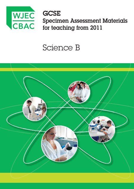 Gcse Science B Specimen Assessment Materials Wjec
