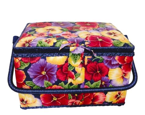 Vintage Sewing Basket Box Craft Projects Made In Philippines Etsy
