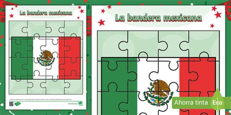 Rompecabezas De La Bandera De México Teacher Made