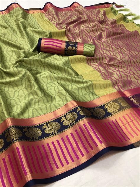 Soft Aura Silk Cloth Saree Fashion Wear