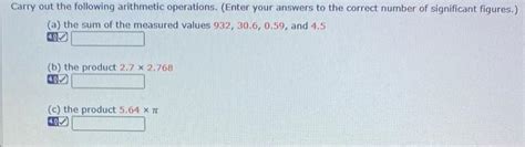 Solved Carry Out The Following Arithmetic Operations Enter Chegg