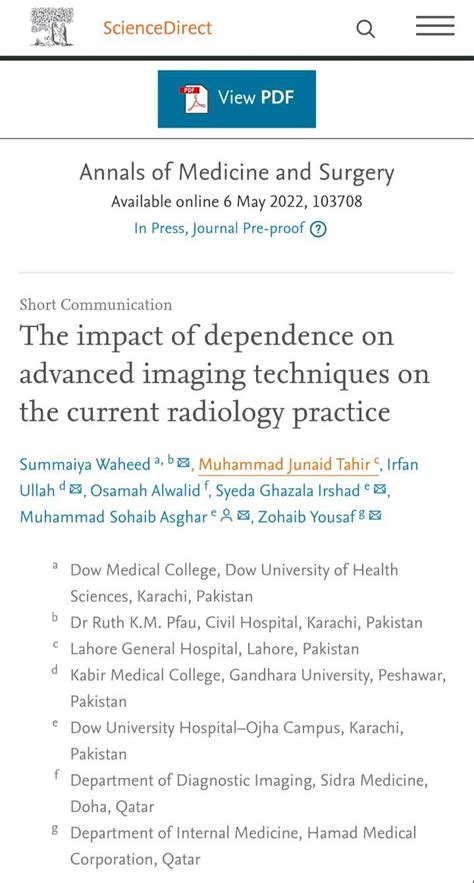 Muhammad Junaid Tahir On Linkedin Radiology Radiologist 14 Comments