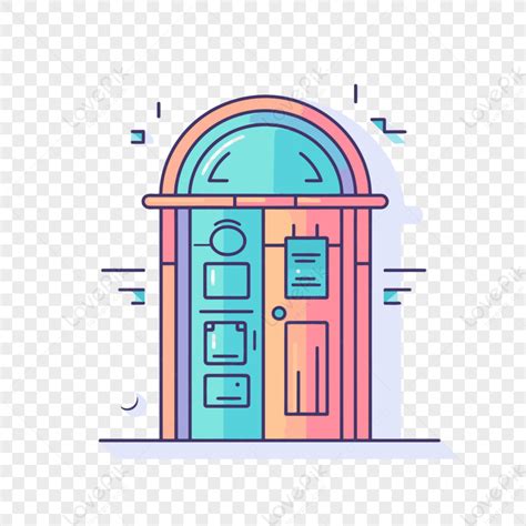 다채로운 문을 보여주는 그림 벡터ui욱스개요 Png 일러스트 무료 다운로드 Lovepik