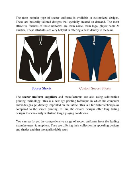 Ppt Soccer Uniforms Manufacturers Suppliers Powerpoint Presentation
