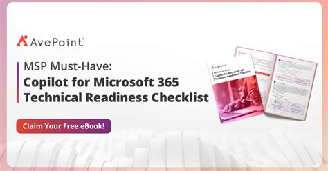 Msp Must Have Microsoft 365 Copilot Technical Readiness Checklist Avepoint United Kingdom