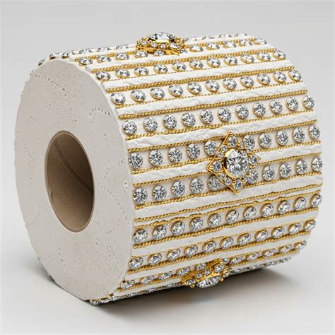 Worlds Most Expensive Toilet Paper With Diamonds And Gold Ai Art