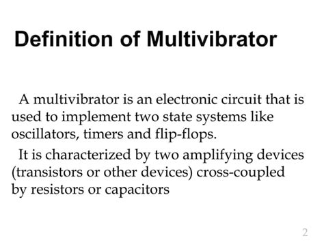 Multivibrator Pptx