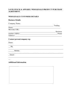 Fillable Online LOCK STOCK WS Agreement Docx Fax Email Print PdfFiller
