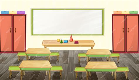 Empty Elementary Classroom Clipart