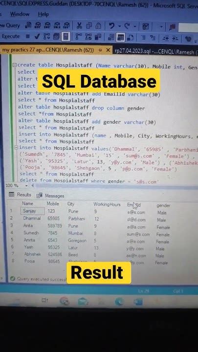Sql Database Code Learn Sql Sqlserver Sqlqueries Youtube
