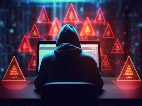 Premium Ai Image A Hacker Makes A Hacker Attack On A Remote Computer
