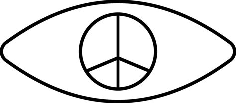 Linear Style Peace Symbol In Eye Icon 24886014 Vector Art At Vecteezy