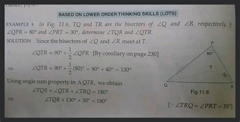 Based On Lower Order Thinking Skills Lots Example 8 In Fig 11 6 Tq An