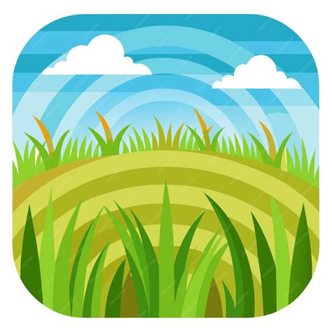 Premium Vector Grass Field Vector Design With A White Background