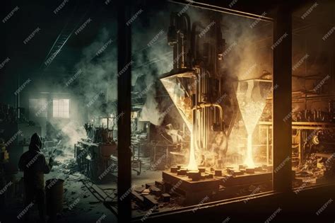 Premium Photo Foundry Factory Interior With Equipment And Tools At