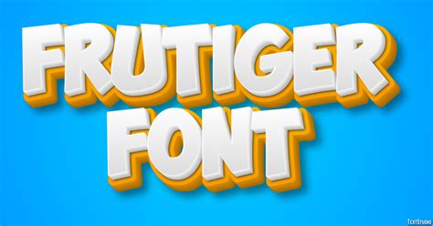 Frutiger Font Text Effect And Logo Design Font
