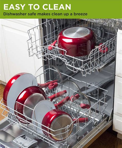 Ecolution Aluminum 8 Piece Bliss Non Stick Cookware Set With Glass Lids