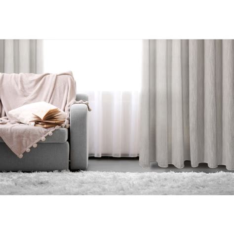 Novarra Wide Semi Sheer Jacquard Grommet Panel Linen Chest