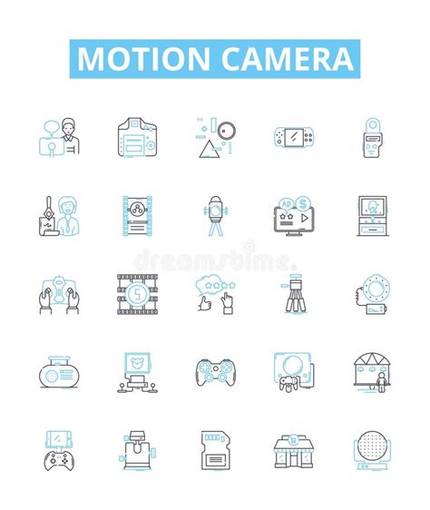 Motion Camera Vector Line Icons Set Camera Motion Capture Filming