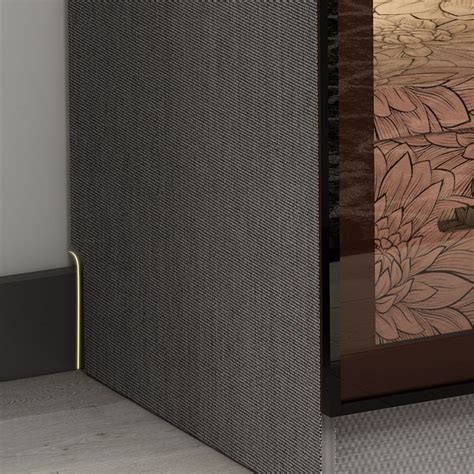 Modern Glass Hinged Doors Wardrobe Armoire Wood Frame Wardrobe With