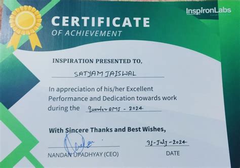 Satyam Jaiswal On Linkedin Careermilestone Achievement Inspironlabs