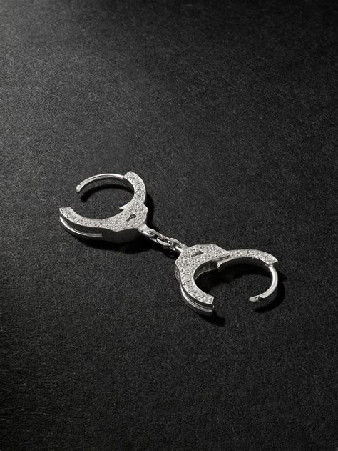 Maria Tash Handcuff 65mm White Gold Diamond Single Earring Maria Tash