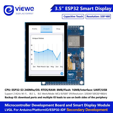Esp32 3 5 Inch 320x480 Mcu Ips Tft Display Touch Screen Arduino Lvgl