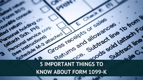 Tax Form 1099 K