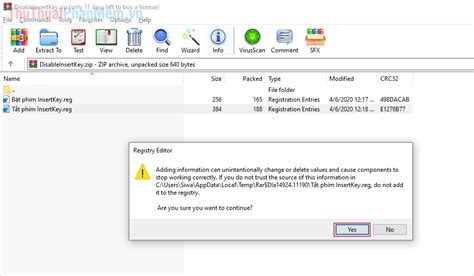 Cách tắt phím Insert trong Windows