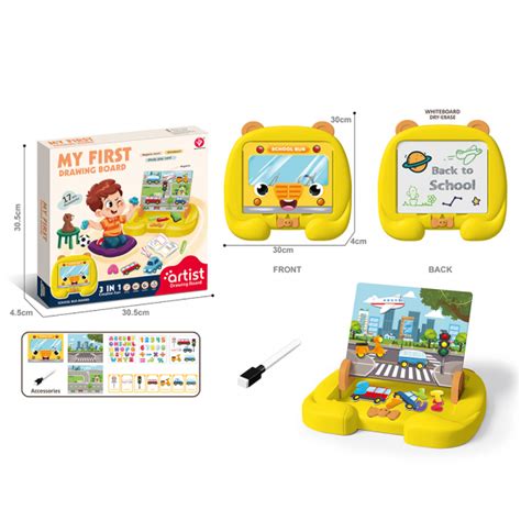 Bảng vẽ nam châm học tập kèm bộ chữ số phương tiện giao thông từ tính