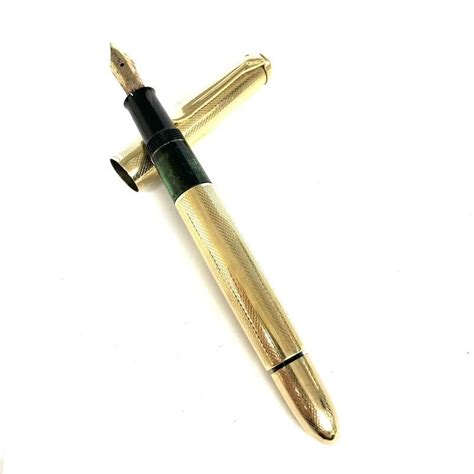 【やや傷や汚れあり】仙105 Pelikan 万年筆 ペン先 14c585 Germany Rolled Gold Double ペリカン