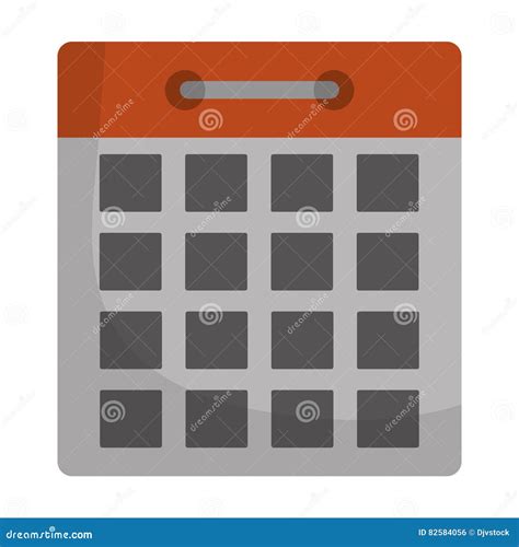 Calendar Representation Icon Image Stock Vector Illustration Of Diary