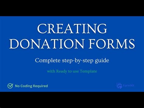 Creating Donation Forms A Comprehensive Guide Formnx