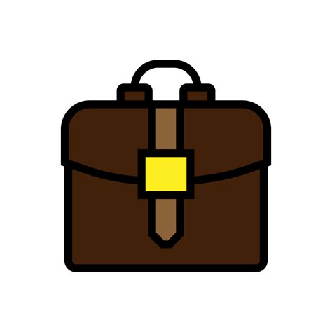 línea de icono de maletín de negocios aislada sobre fondo blanco icono negro plano y delgado en
