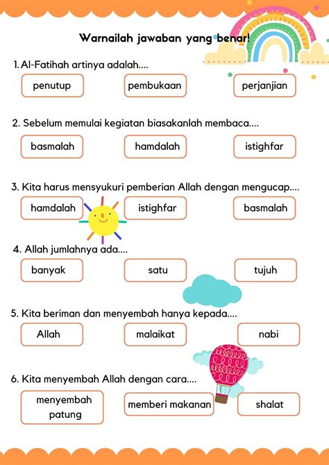 Al Quran Kefahaman Surah Al Fatihah Worksheet Live Wo Vrogue Co
